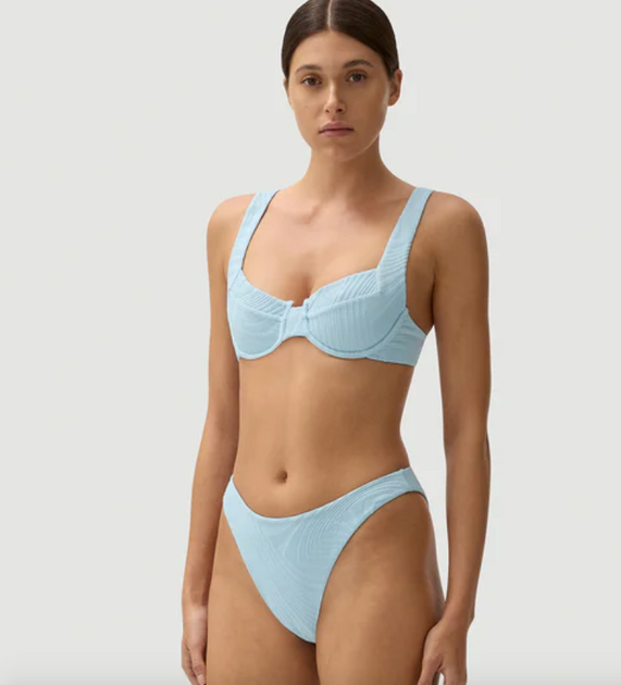 FELLA Swim Casanova Bikini Top In Moonlight – Iridescent Sea