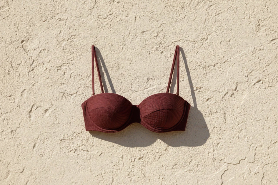 FELLA Rodney Bikini top in Fudge – Iridescent Sea